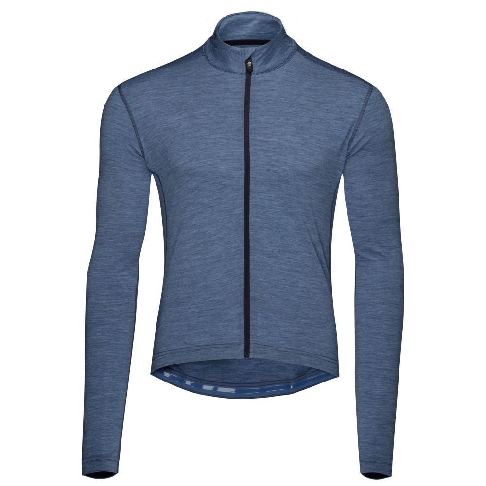 Vulpine | Mens Merino Blend Long Sleeve Alpine Jersey (Denim)