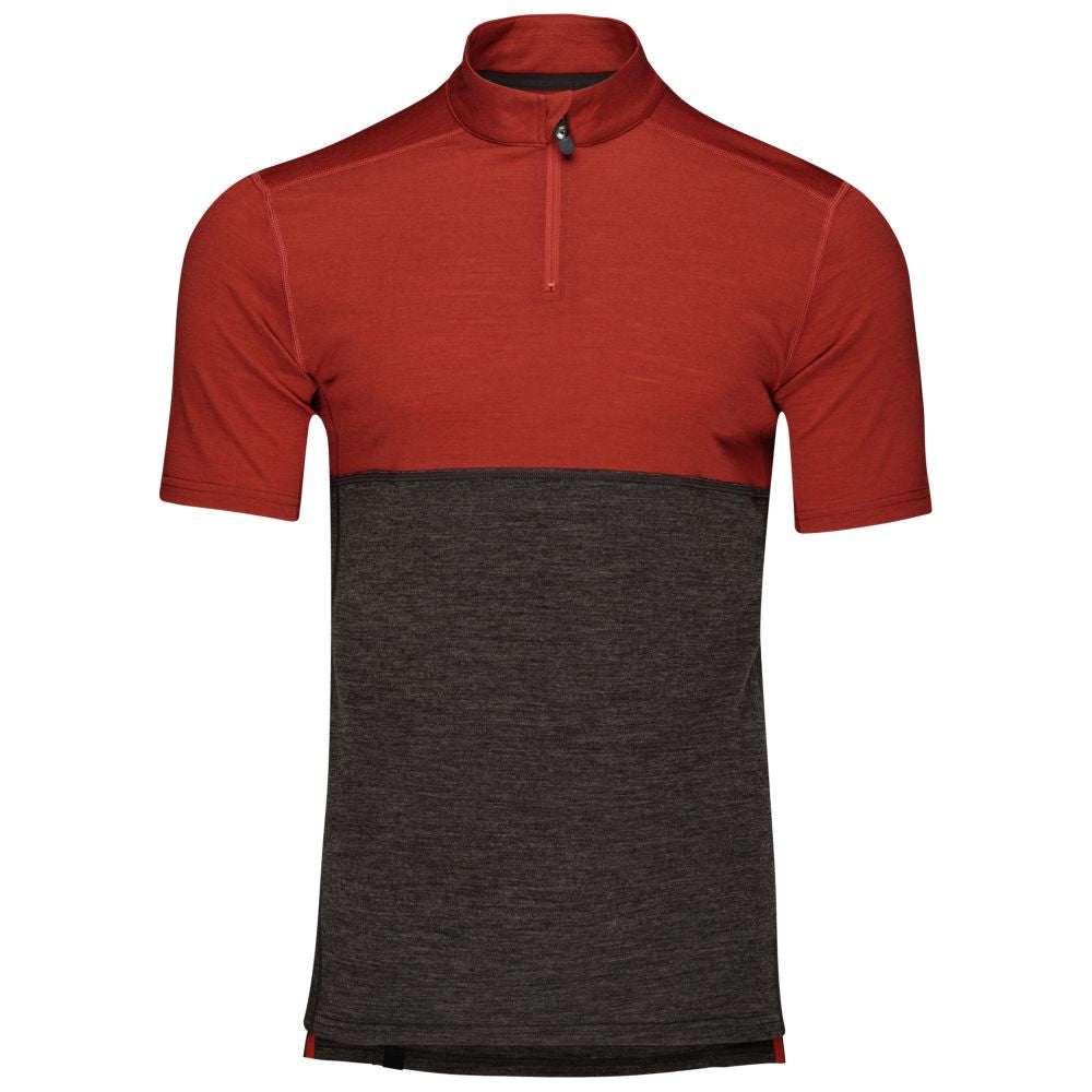 Vulpine | Mens Merino City Jersey (Rust/Charcoal)