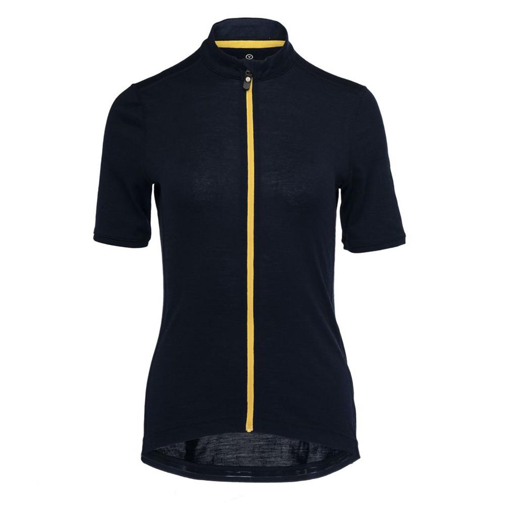 Womens Alpine Merino Blend Jersey (Classic Navy/Yellow) | Vulpine